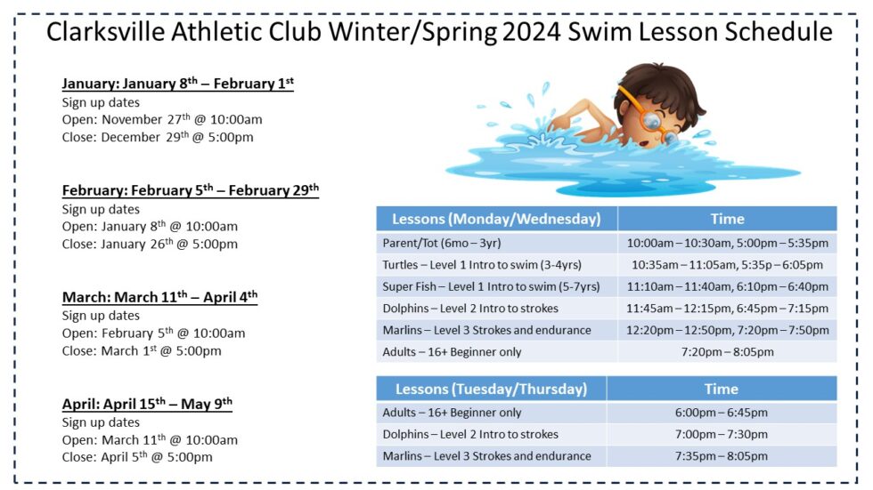 Swim Lessons | Clarksville Athletic Club